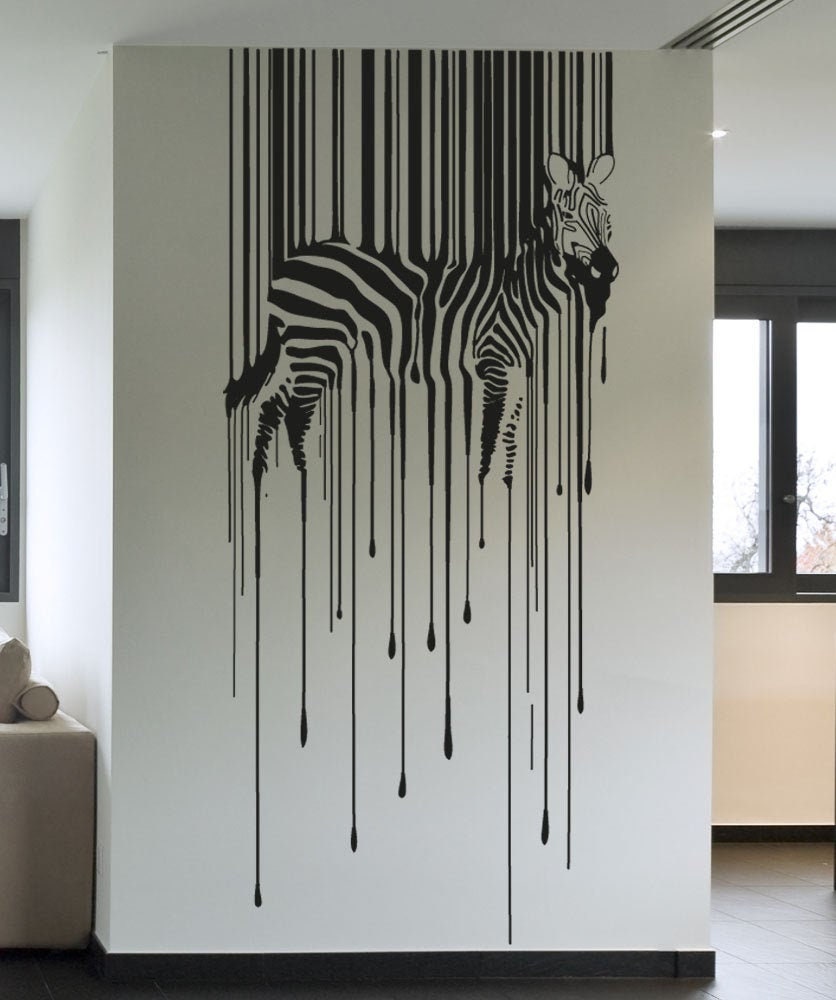 Zebra Wall Decal Sticker. Office Wall Decor. Bedroom Decor. Kid's Room ...