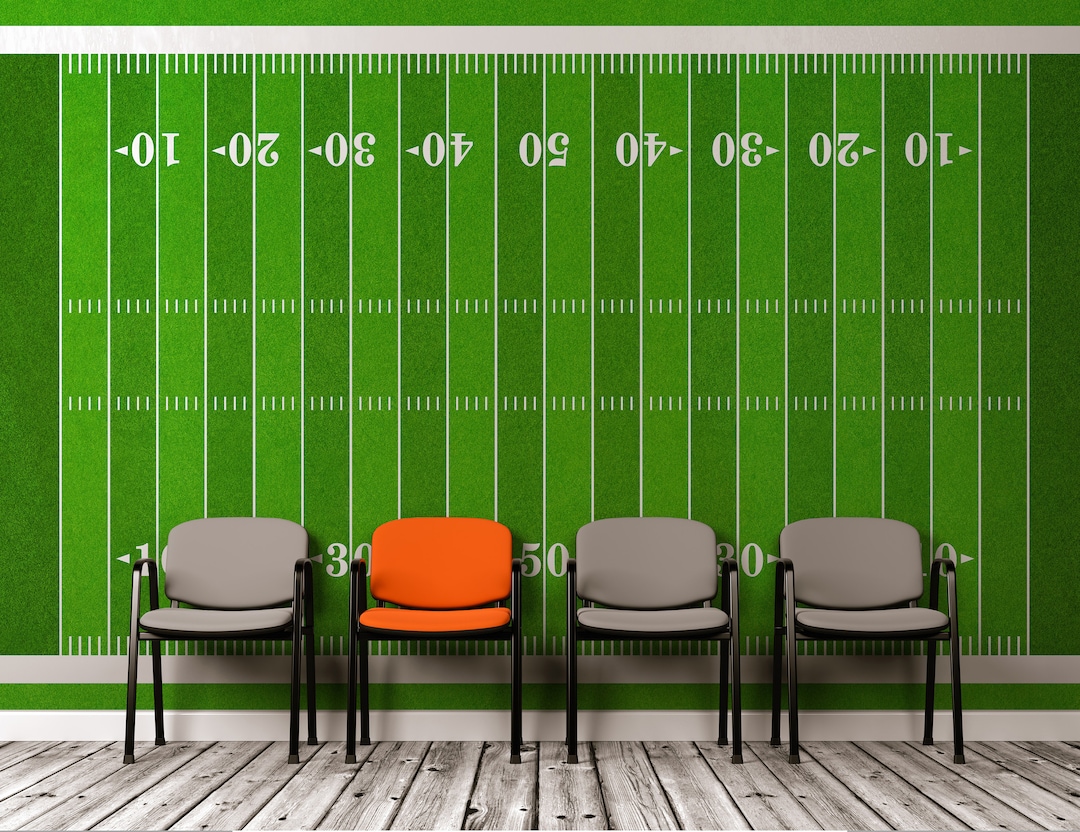 Football Field Wallpaper. Football Field Peel and Stick Wall Mural. 100 ...
