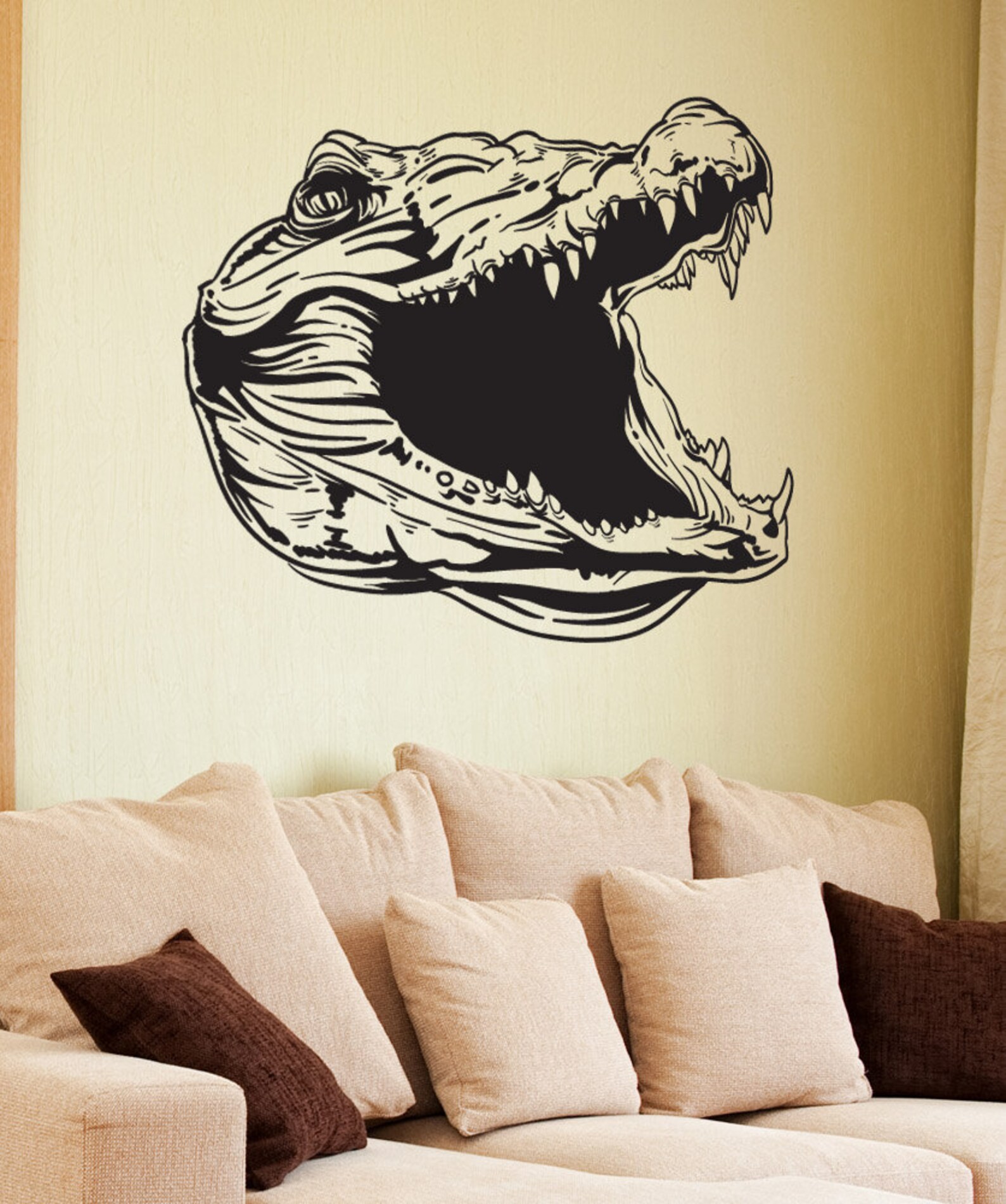 Vinyl Wall Decal Sticker Gator Head 1488m - Etsy
