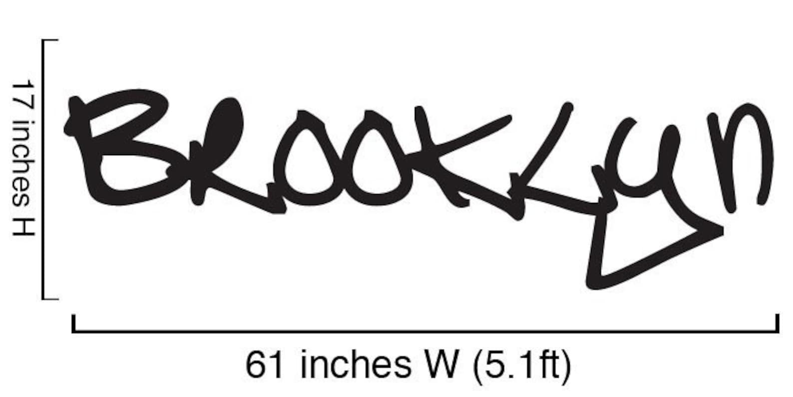 Brooklyn Graffiti Tag NYC Art Vinyl Wall Art Decal Sticker. - Etsy
