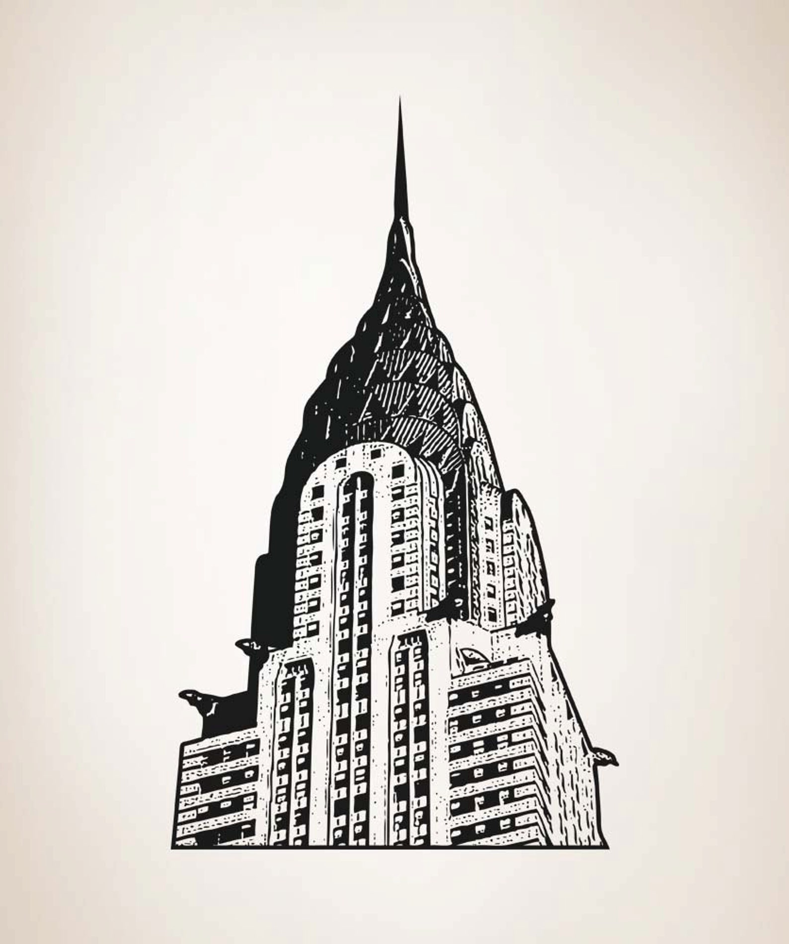 Vinyl Wall Decal Sticker Chrysler Buildings 5199B - Etsy