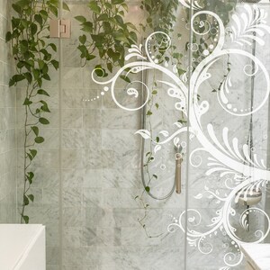 Flower Floral Swirl Wall Decal Sticker. Bedroom Wall Art. Living Room ...