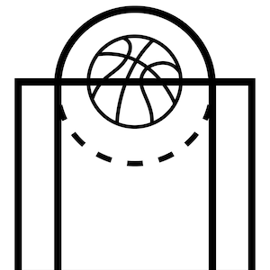 Basketball Free Throw Line Wall Decal. Boy's Room Home Decor ...