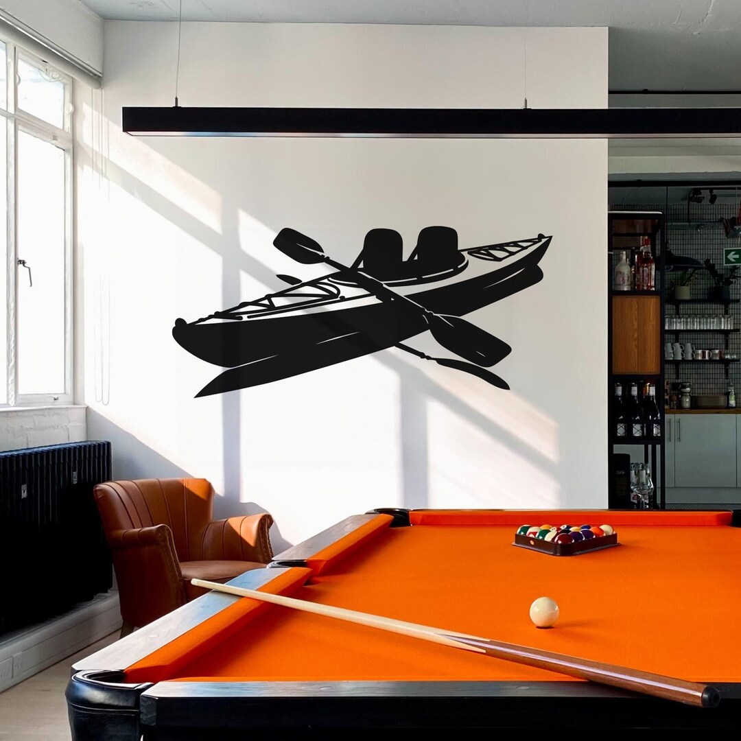Kayaking Wall Decal Sticker – Adventure Wall Art. Gift for Outdoor ...