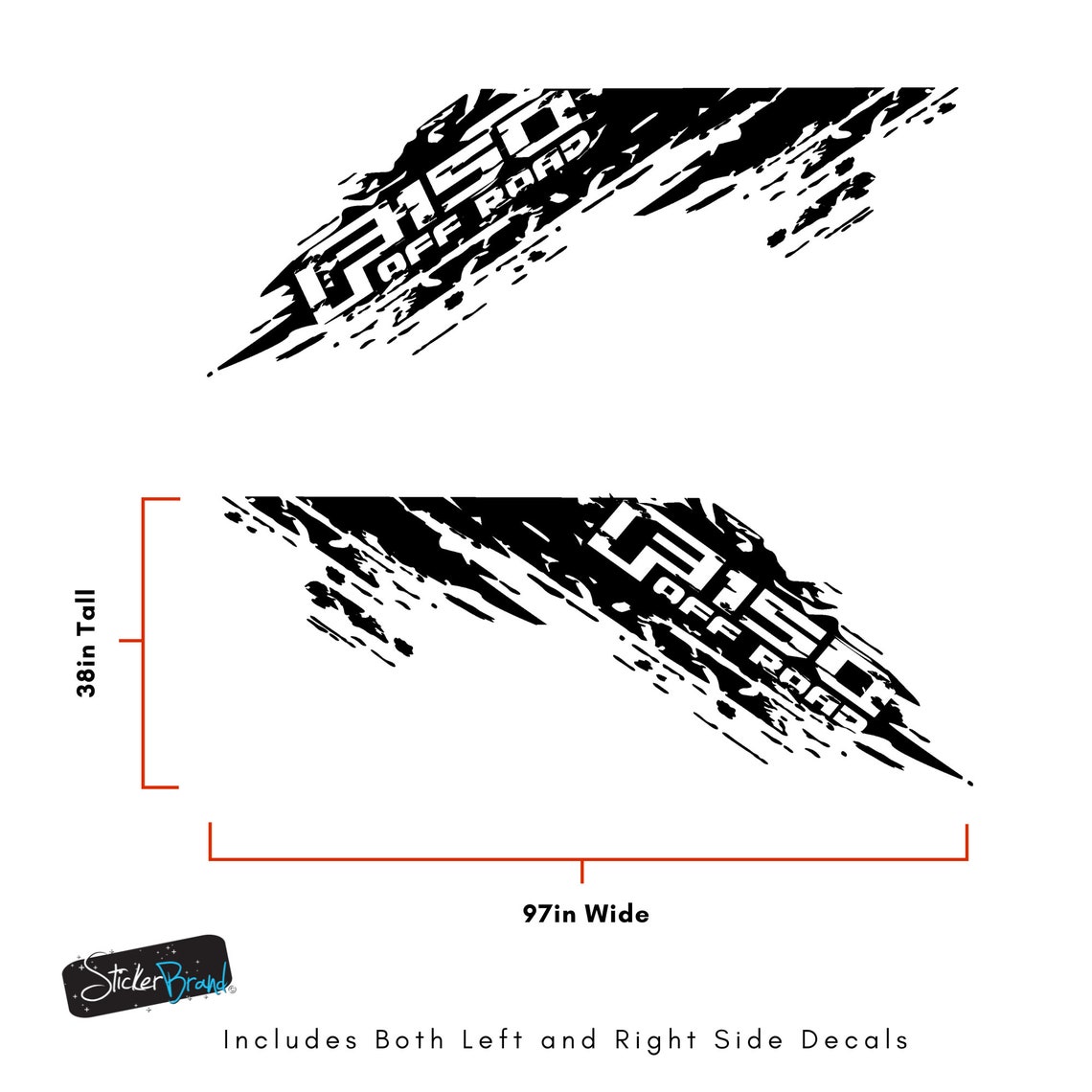 Mud Splash Vinyl Car Graphic Sticker. Set of 2. F150 off Road Design ...