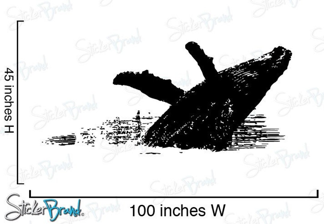 Whale Jumping Vinyl Wall Art Decal Sticker. #527B - Etsy