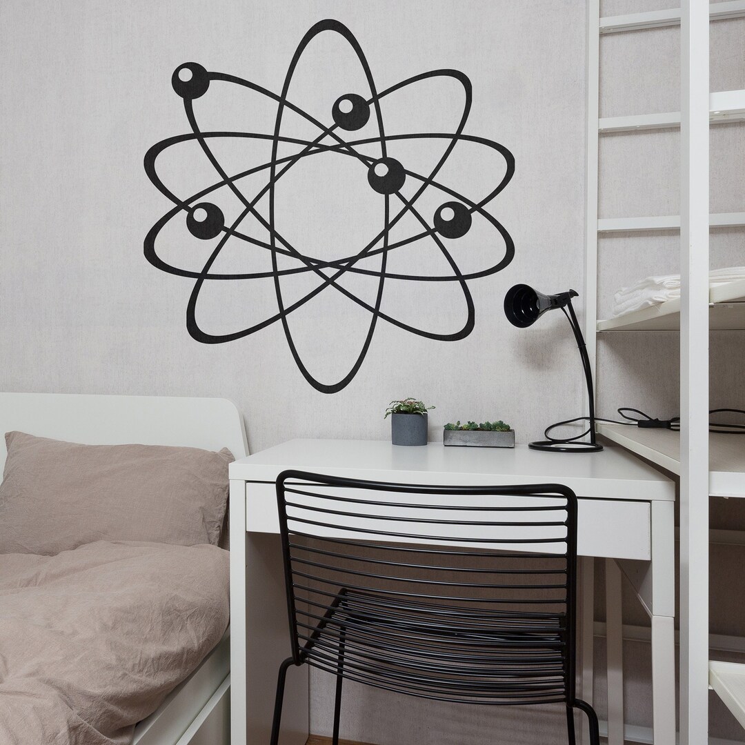 Atom Wall Decal Sticker - Educational Science Room Decor for Classrooms ...
