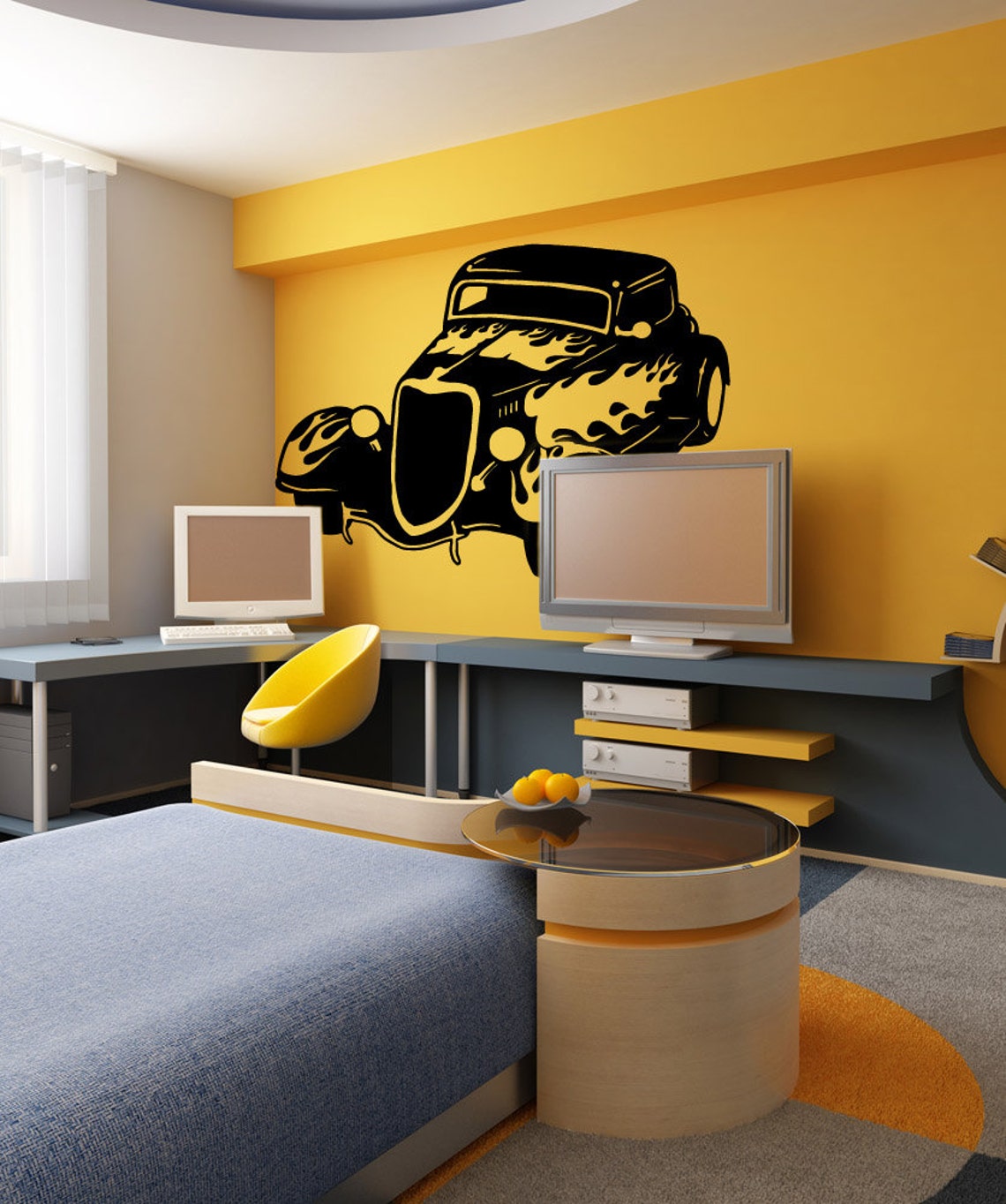 Vinyl Wall Decal Sticker Classic Car Osmb617s - Etsy