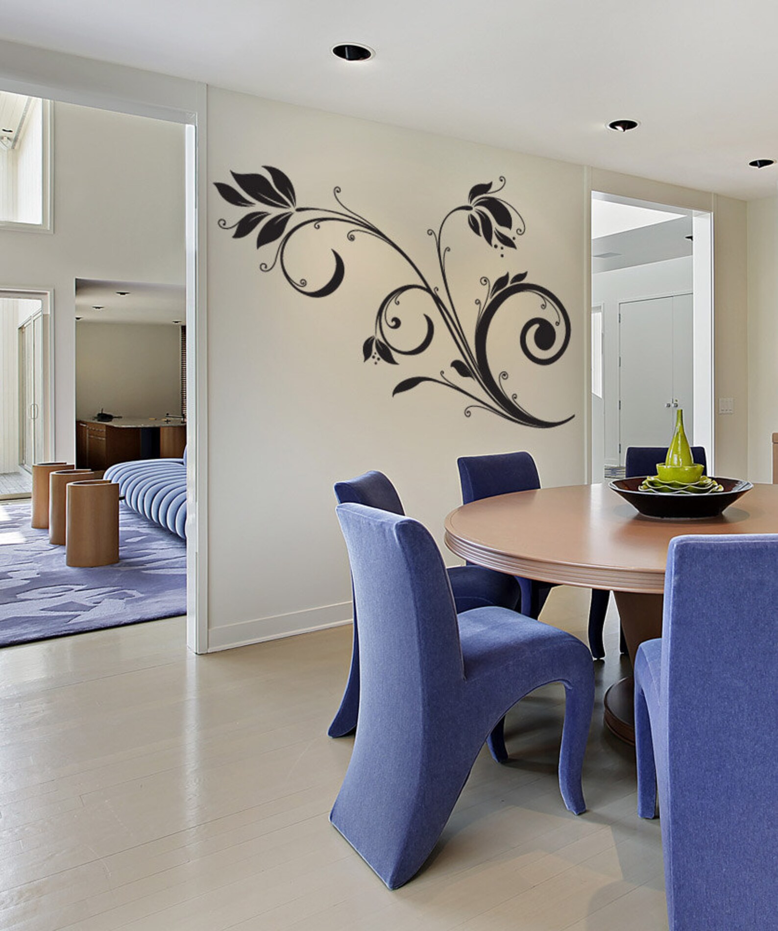 Stickerbrand Vinyl Wall Decal Sticker Swirly Floral Plant Item - Etsy