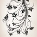 Vinyl Wall Decal Sticker Hanging Floral Swirl 5324m - Etsy