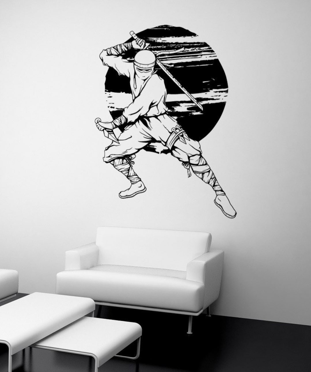 Ninja Wall Decal Sticker. Kid's Room Wall Ninja. Martial Art Theme ...