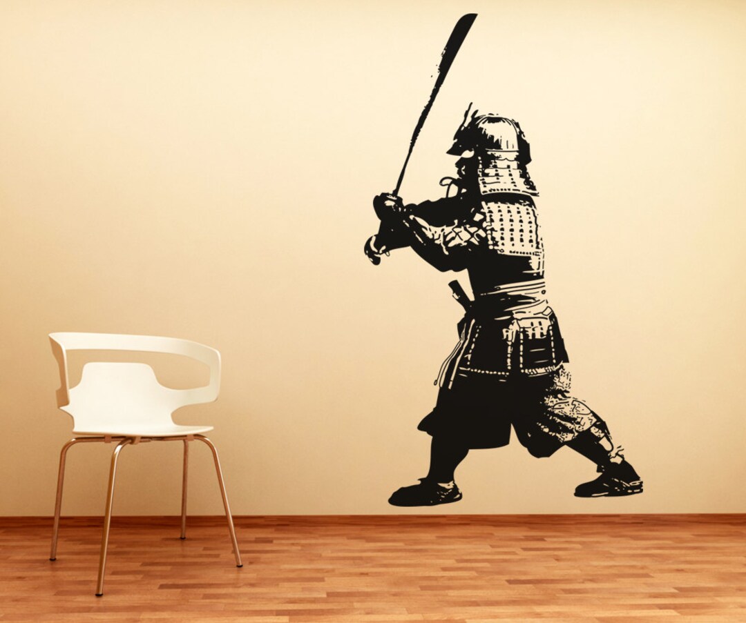 Vinyl Wall Art Decal Sticker Samurai With Sword 5035s - Etsy