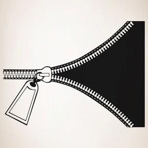 Vinyl Wall Decal Sticker Zip up Osaa1345s - Etsy