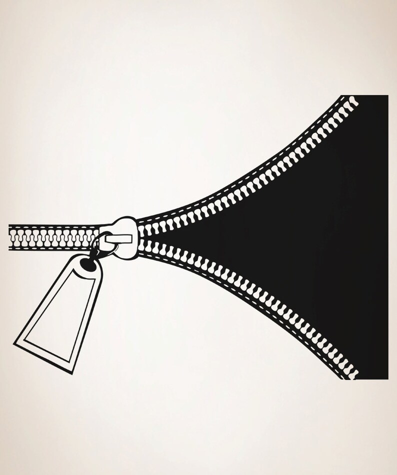 Vinyl Wall Decal Sticker Zip up Osaa1345s | Etsy