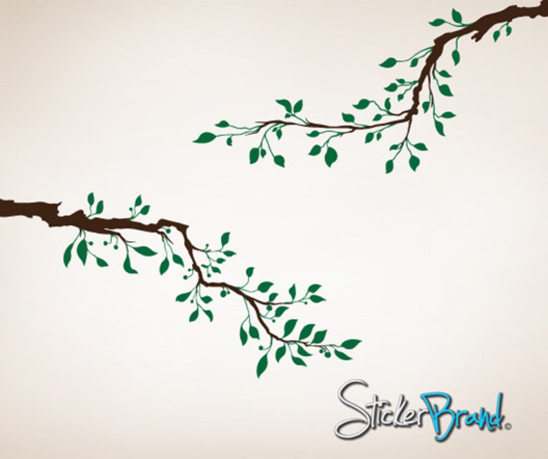 Tree Branches Wall Decal Sticker Bedroom Wall Decor Branches and Leaves ...