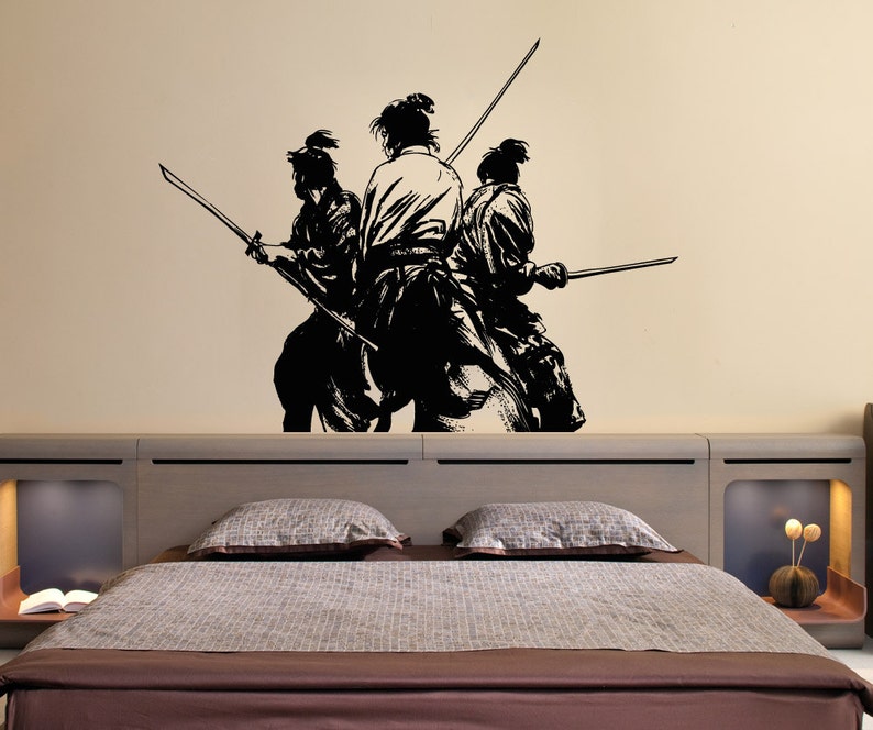 Vinyl Wall Art Decal Sticker Fighting Samurai 5037B | Etsy