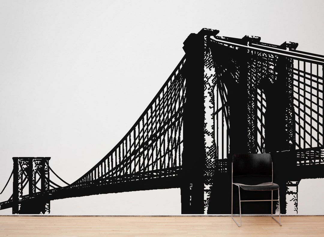 Brooklyn Bridge Wall Decal Sticker New York City Wall Decor NYC Urban ...