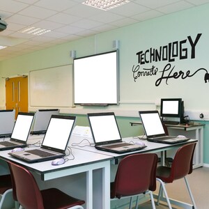 Technology Connects Here Wall Decal - Inspiring Office Decor for Tech ...