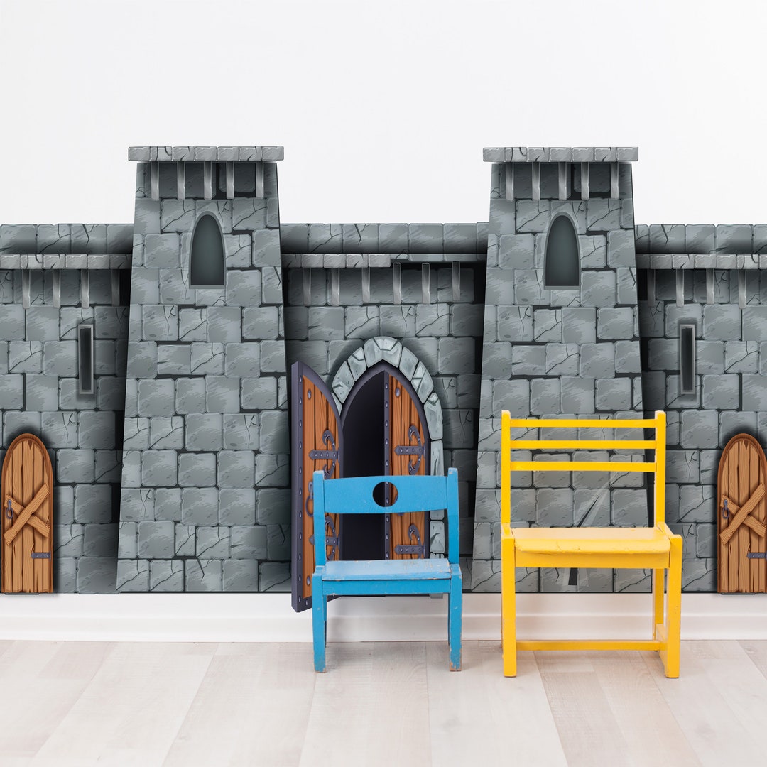 Castle Wallpaper Peel and Stick Wall Mural. Castle Backdrop for Kid’s ...