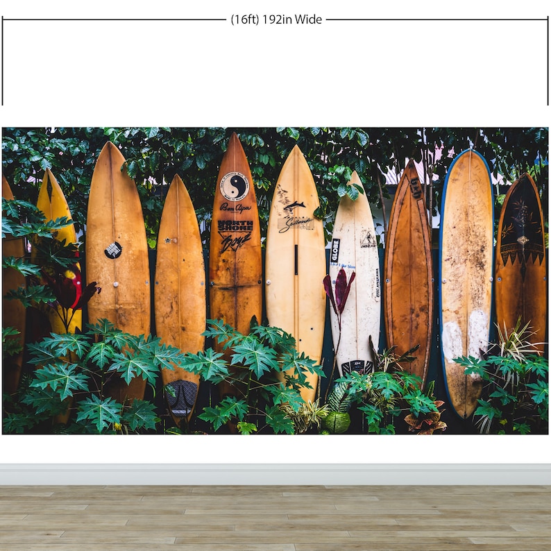 Surfing Wallpaper Wall Mural. Surf Wall Decor, Surf Wall Print ...