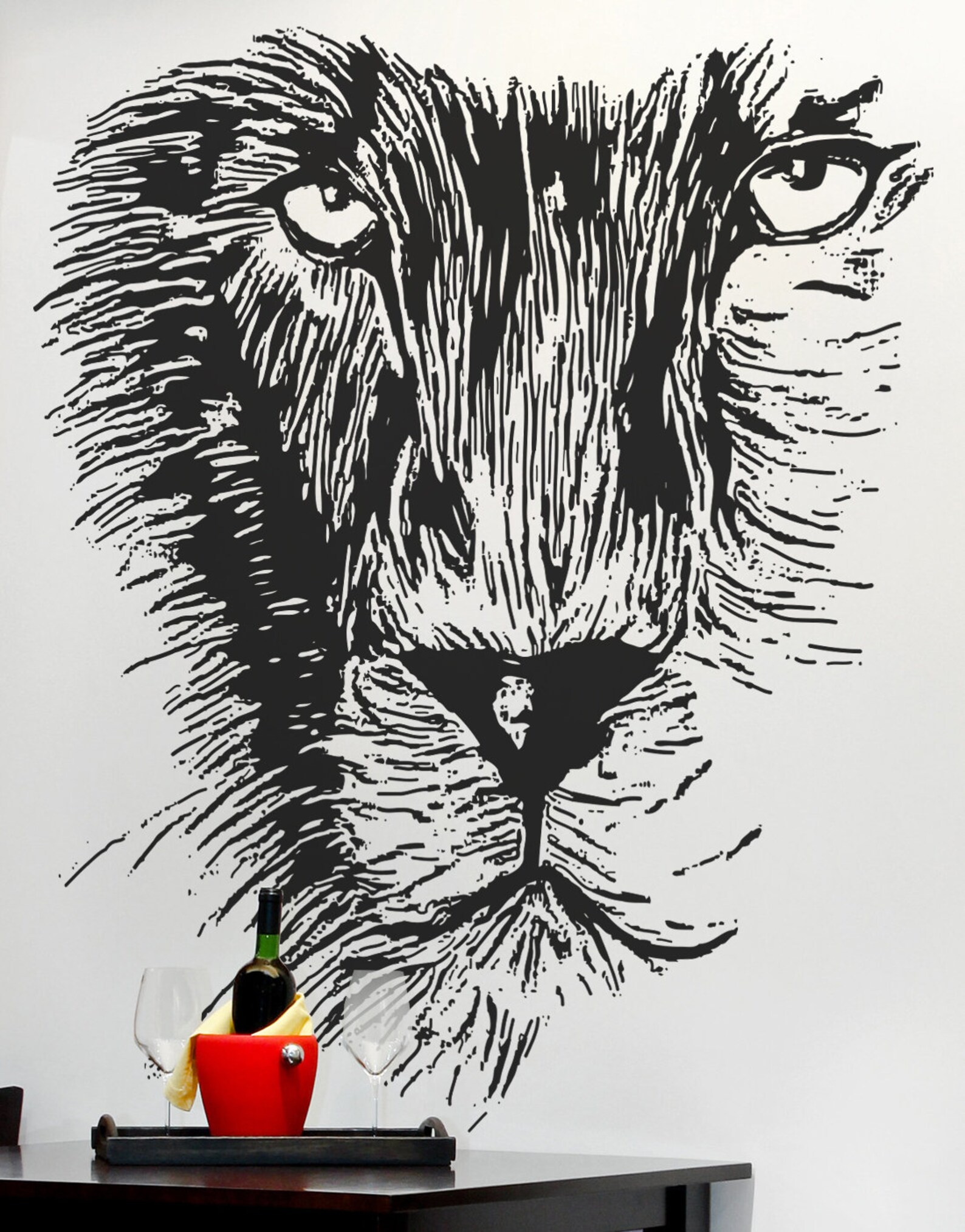 Lion Face Wall Decal Sticker. Perfect for the King's Room - Etsy