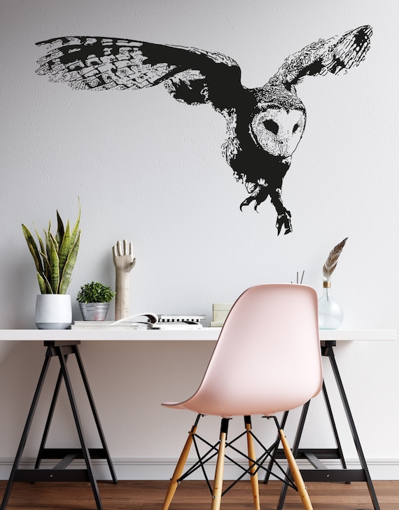 Australian Owl Flying Vinyl Wall Decal Sticker. Kid's | Etsy