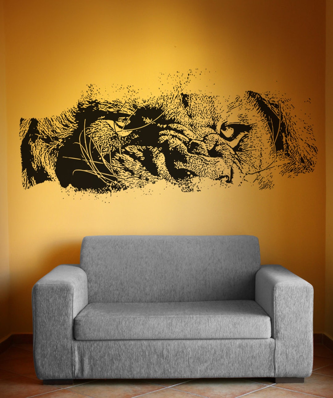 Lion Eyes Wall Decal. Kid's Room Wall Decor. Safari Jungle Wall Theme ...
