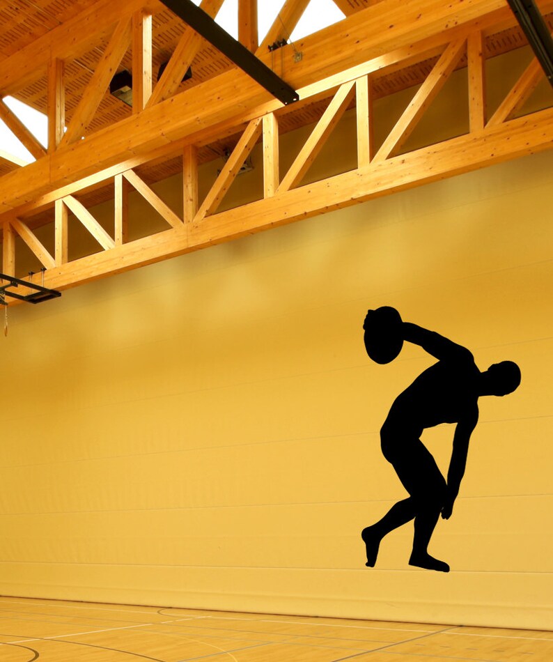 Vinyl Wall Decal Sticker Discus Thrower Statue Silhouette - Etsy