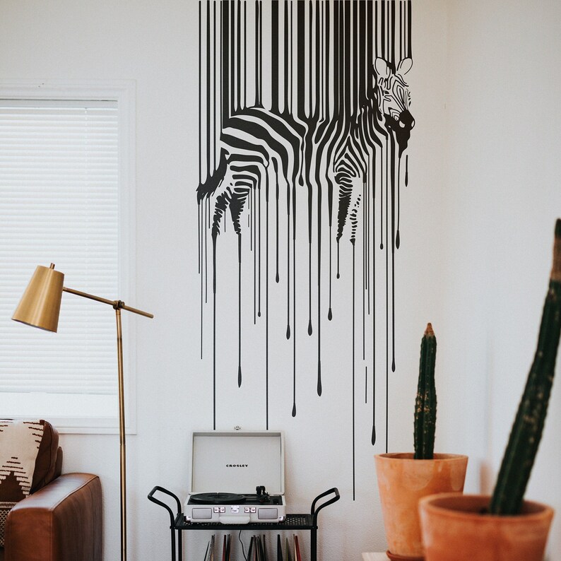Zebra Wall Decal Sticker. Office Wall Decor. Bedroom Decor. Kid's Room ...