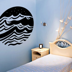 Vinyl Wall Art Decal Sticker Waves Circle Osmb1243m - Etsy