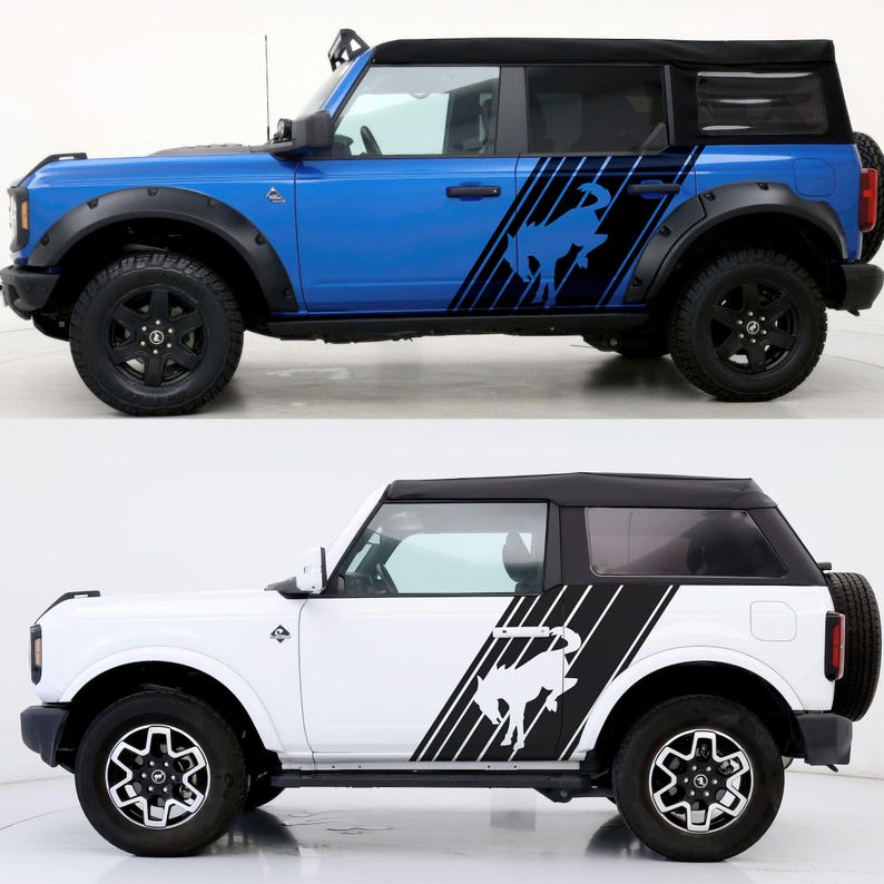 Truck Decal Graphic Sticker for Bronco. Side Fender Horse Stripes Decal ...