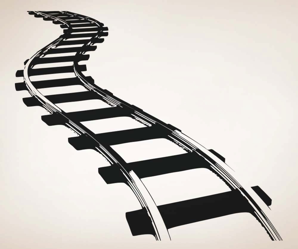 Train Railroad Tracks Wall Decal Sticker. Boy's Bedroom - Etsy