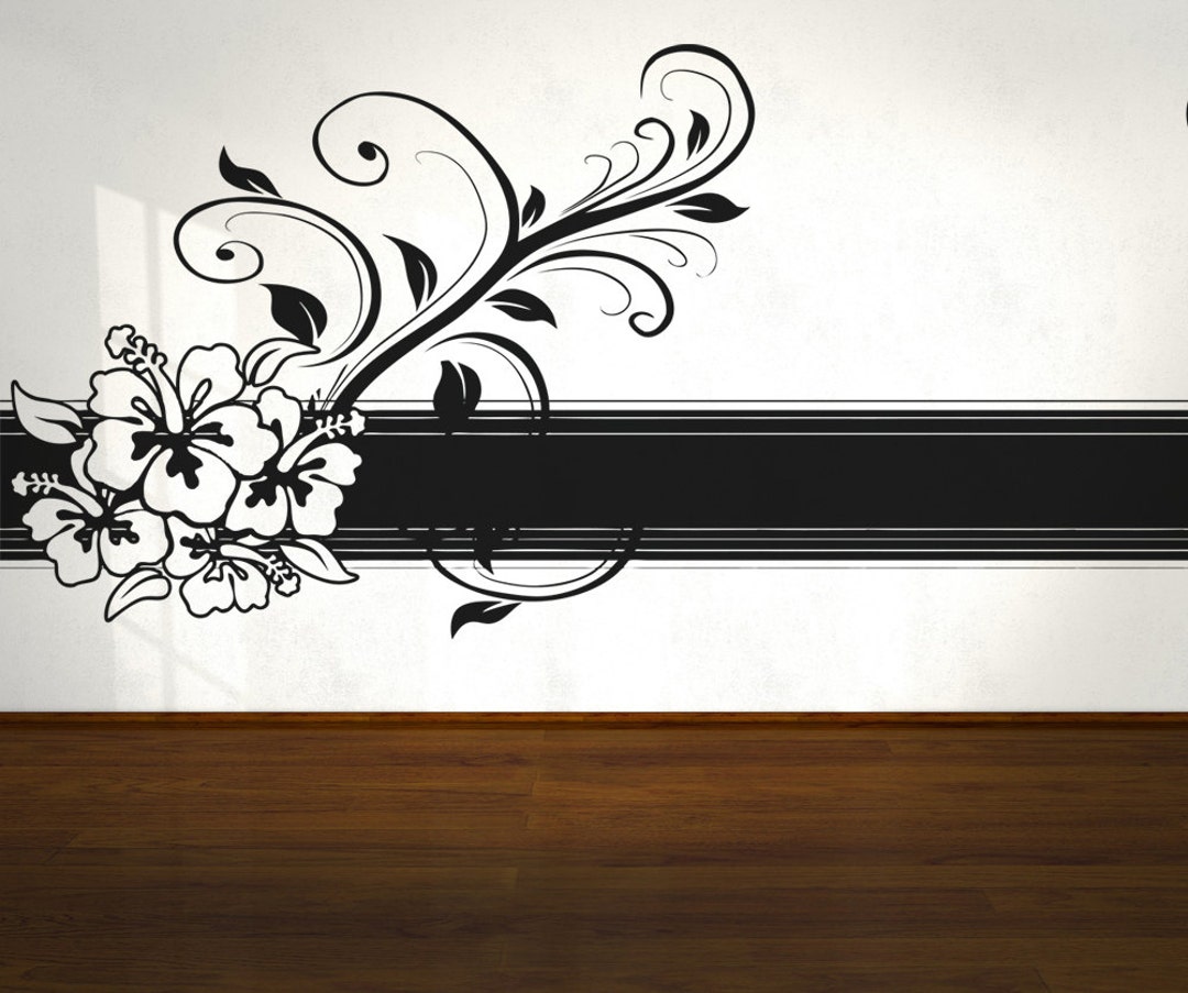 Vinyl Wall Decal Sticker Hawaiian Border OSAA371B - Etsy