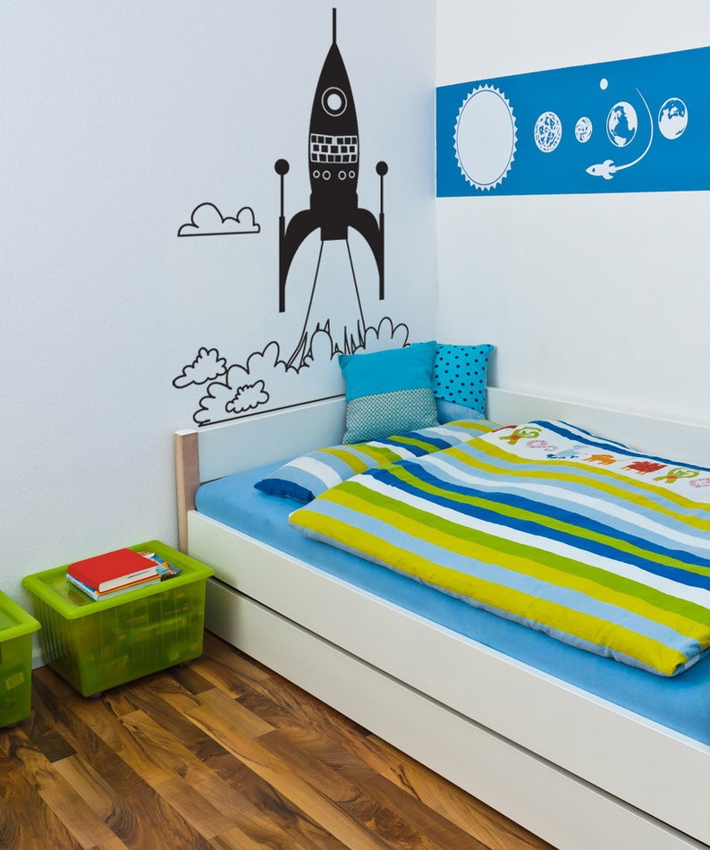 Vinyl Wall Decal Sticker Rocket Ship Take Off OSDC653s | Etsy