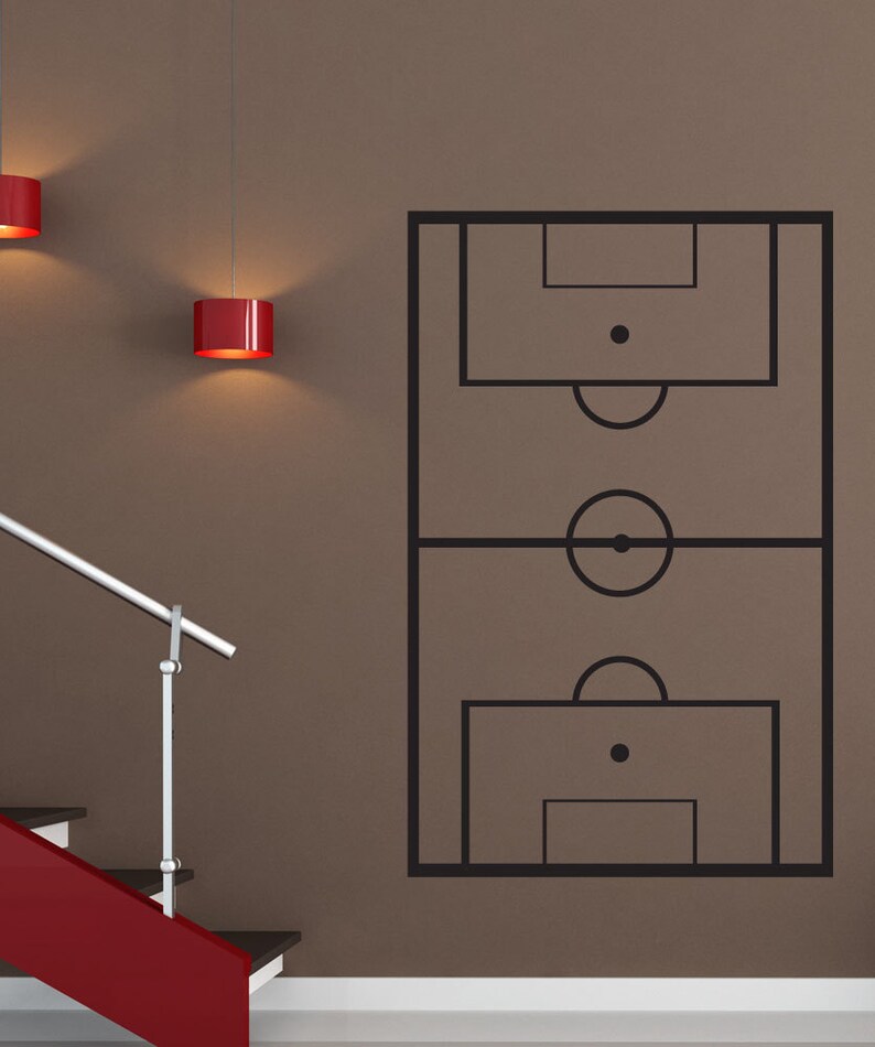 Soccer Field Wall Decal. Football Pitch Wall Decal Sticker. - Etsy