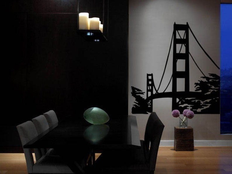 Vinyl Wall Decal Sticker Golden Gate Bridge 174A - Etsy