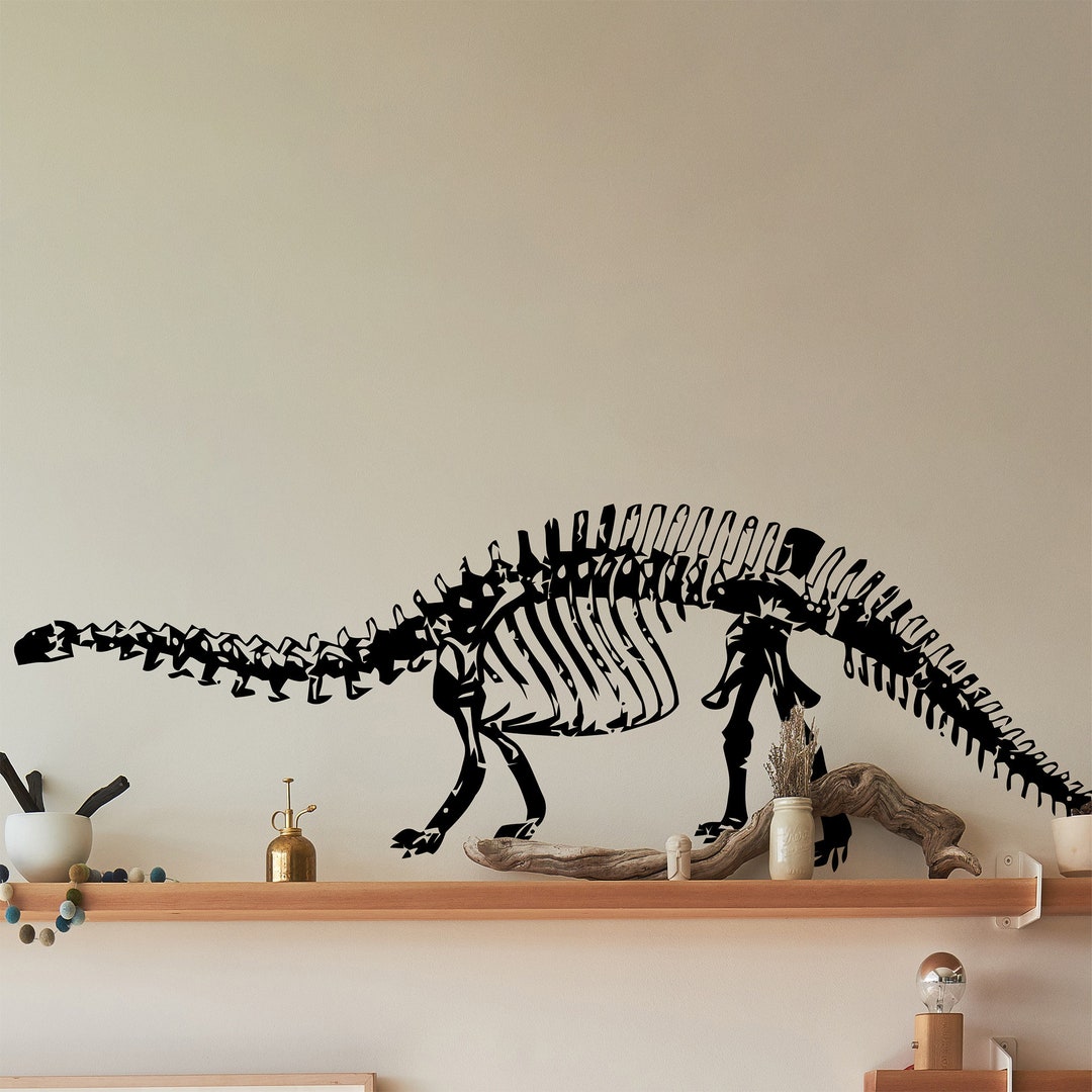 Dinosaur Wall Decal Sticker. Brontosaurus Dinosaur Bones Wall Decal ...