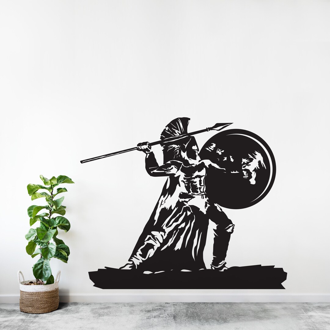 Spartan Wall Decal. Decor for the Home Gym, Home Office Decor. Kid’s ...