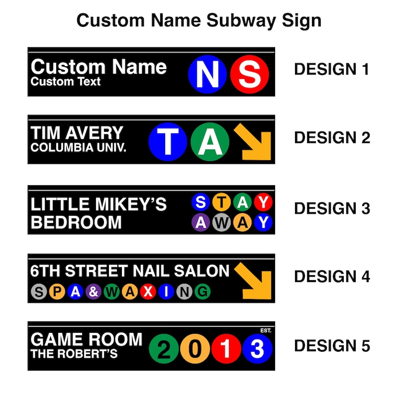 Custom Subway Sign - Etsy