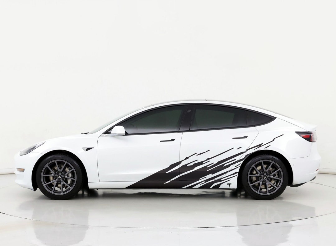 Tesla Model 3 Car Graphic Sticker. Side Door Panel Decal. Tesla Model Y ...