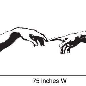 The Creation of Adam Vinyl Wall Decal Sticker. 21in H X 75in - Etsy