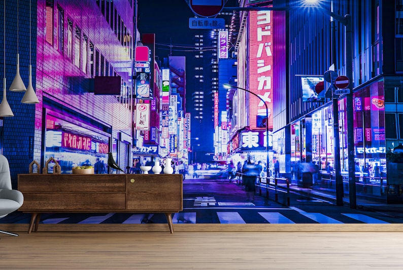 Tokyo City Wallpaper Retro 80's Synth Wave Japan Wallpaper - Etsy