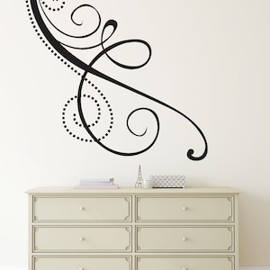 Swirl Pattern Wall Decal Sticker. Classic Wall Art Decor. Bedroom Wall ...