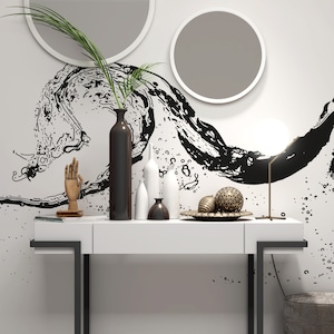 Beach Theme Bathroom Wall Decor. Ocean Wave Wall Decal Sticker. Water ...