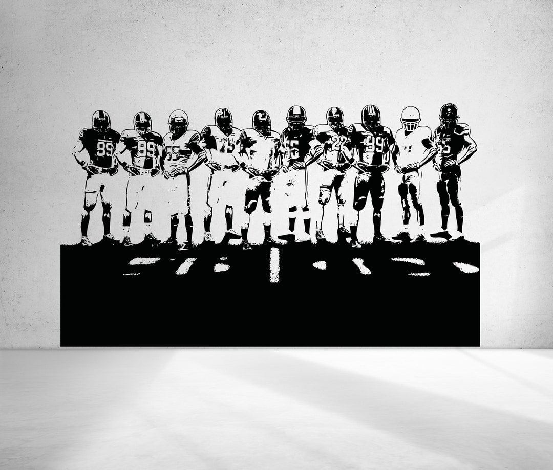 Football Wall Decal. Sports Wall Art Football Room Decor. Team Football ...