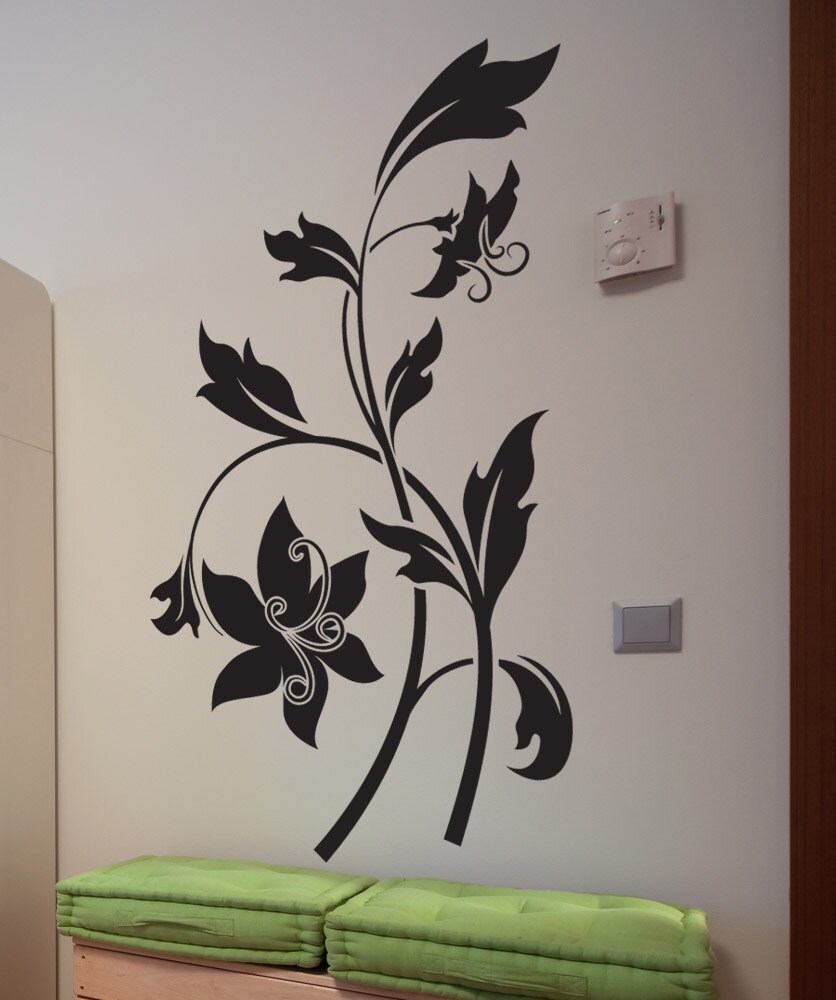 Vinyl Wall Decal Sticker Tall Lily Vines 1507s - Etsy
