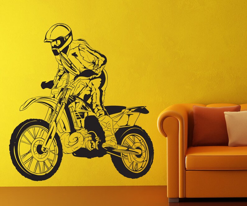 Vinyl Wall Decal Sticker Motocross Racer 1339m - Etsy