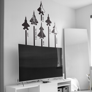 Military Fighter Jets Wall Decal Stickers. Air Force Wall Decor ...