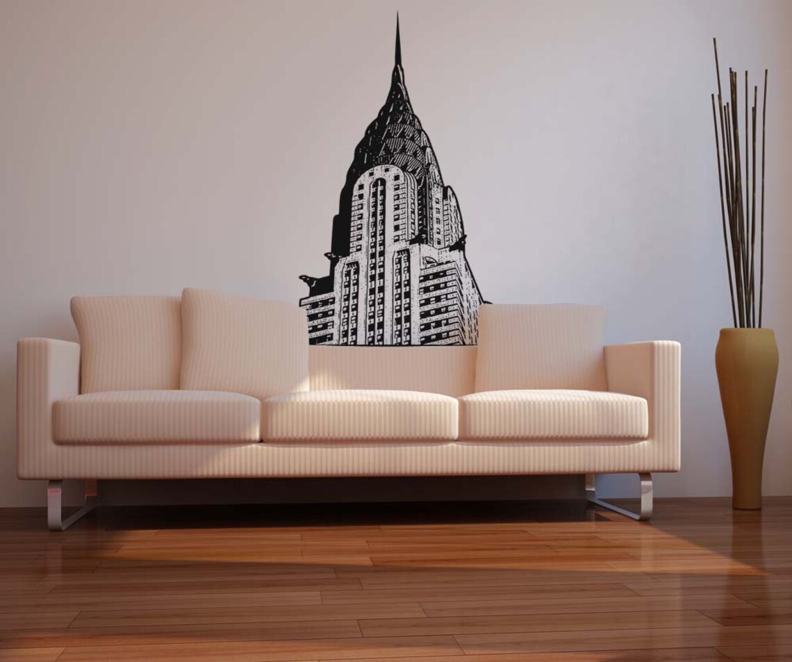 Vinyl Wall Decal Sticker Chrysler Buildings 5199B - Etsy