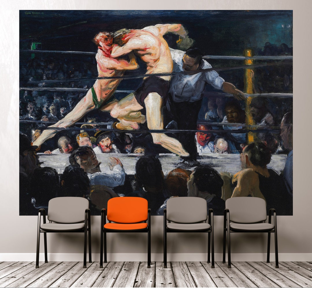 Boxing Match Artwork Painting Wall Mural. Stag at Sharkey's (1909 ...